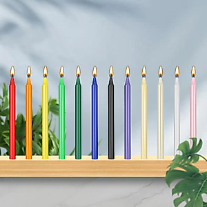 Likejarcand 24 pcs Colored Candle Chime Candle,Spell Candle Unscented Colored Candles Mini Taper,16cm-6.5Inch Tall 0.4 Inch Diameter, Candle Holder Rituals, Prayer, Meditation
