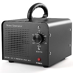 ECNLAN Ozone Machine Odor Removal, 30000 mg/h Generator for Home/Car/Smoke/Pet Room (Black)