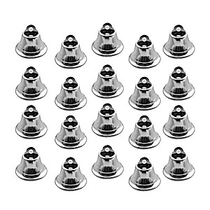 SUPVOX 20pcs Craft Bells Jingle Bells Mini Small Bells Silver Wind Chimes Bells Vintage Metal Bells Christmas DIY Craft Wind Chimes Making