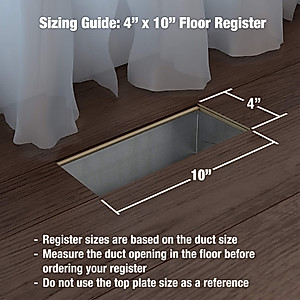 Imperial RG3052 Pop-Up Floor Register, 4 x 10-Inch, White