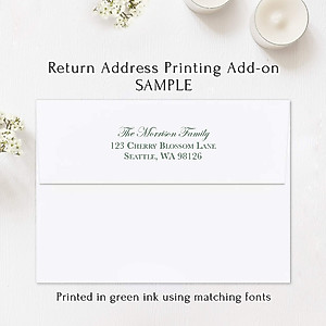 Hello Love Goods Sympathy Acknowledgement Cards, Personalized Funeral Thank You Cards with Poem and Pink Flowers - 5.5x4.25 Flat Notecards with Envelopes