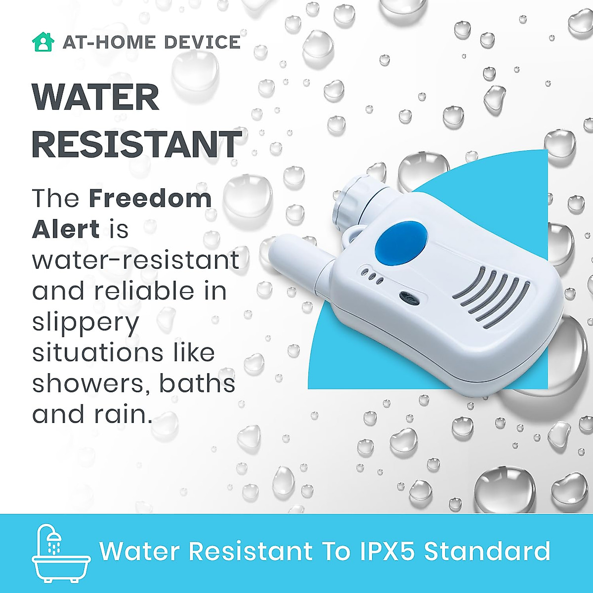 LogicMark Freedom Alert, Landline Personal Emergency Device, 2-Way Call with Family and Police for Home Safety, Device for Seniors and The Elderly