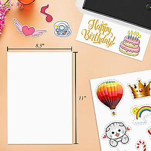 NefLaca 100 Full Sheets Sticker Paper for Laser & Ink Jet Printers, 8.5" x 11" Full Sheet Address Shipping Label, 100 Sheets 100 Labels