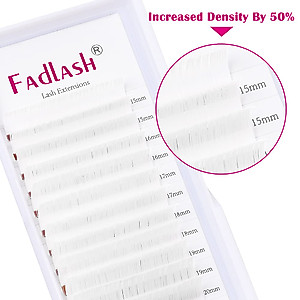 Eyelash Extension 0.07 Colored Easy Fan Lashes White D Curl Self Fanning Lashes Colored, Volume Lash Extensions (White 0.07D, 15-20mm)
