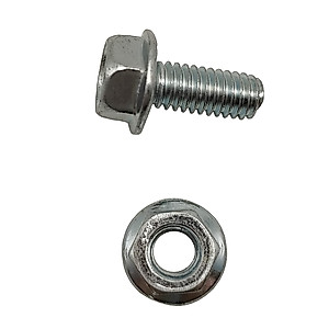goodparts 516 Flanged Hex Head Bolts, 516 Flanged Nuts, Flanged Hex Head Screws, Grade 5, Fully Threaded, 10 Pack (516 inch -18 x 34 inch )