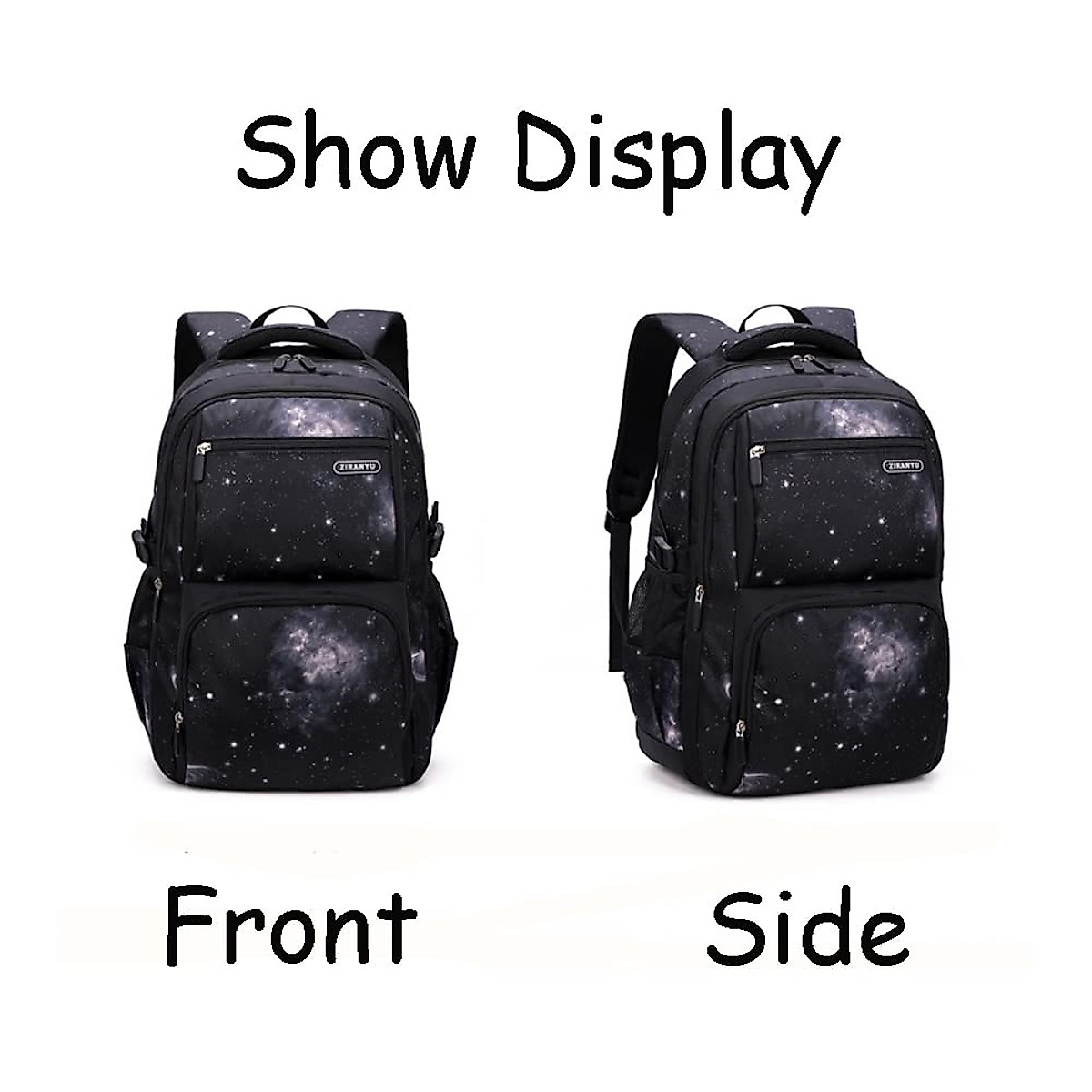 Voici et Voila Kids Galaxy Backpack, 3Pcs Bakcpack for Boys 12-14 Kids School Bags Middle School Elementary Book Bag Outer Space School Bag Large Capacity