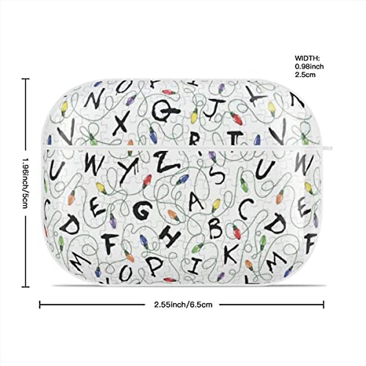 Case Cover for AirPods Pro Stranger Letter Things White Full Body Protection Case Earphone Earset Case Hard PC Cover