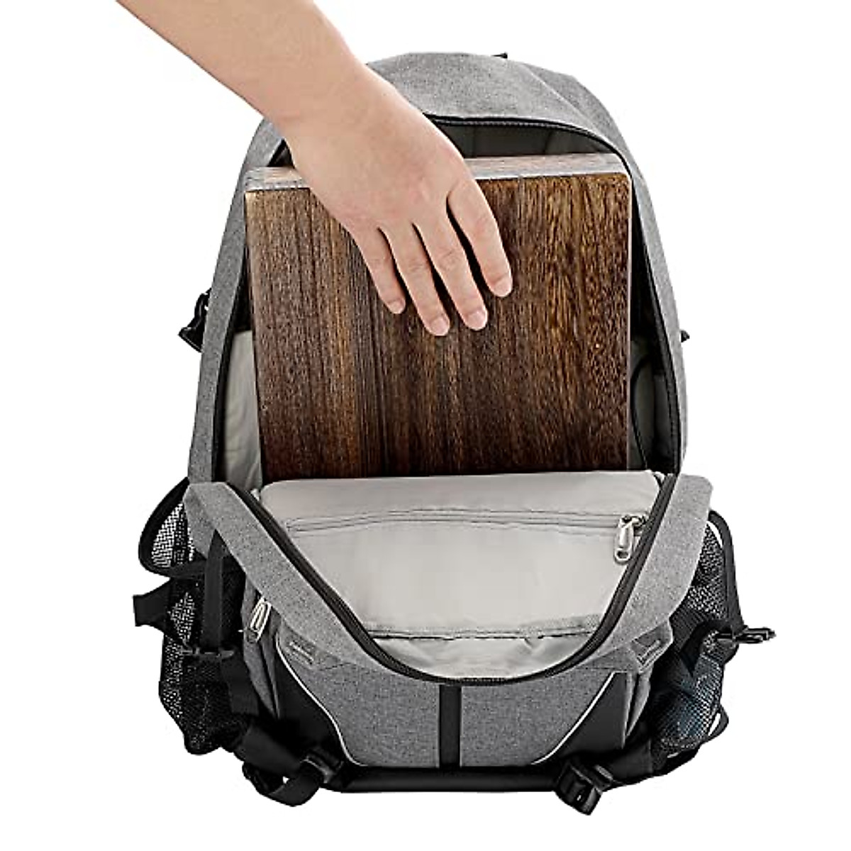 BSTKEY Folding Wooden Step Stool, Portable Rectangle Vintage Step Stool, One Step Stool for Kitchen, Bedroom, Living Room, Bathroom