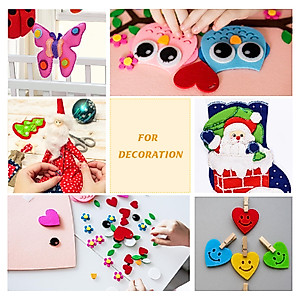 ChenTeng 4PCS Self Adhesive Felt Sheet for Crafts, A4 Size 2mm Thick Non-Stiff Felt Fabric Sheets for DIY/Sewing and Arts & Crafts (8.3" x 11.8", Black)