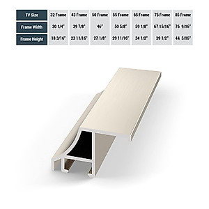Frame My TV Deco TV Frames Alloy Scoop - German Silver Bezel Compatible ONLY with Samsung The Frame TV (75", Fits 2021-2025 Frame TV)
