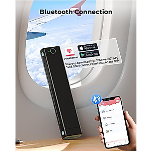 Phomemo Portable Printer Wireless for Travel, [New] M08F-Letter Bluetooth Mobile Printer Support 8.5" X 11" US Letter, No-Ink Thermal Compact Printer, Compatible with Android and iOS Phone & Laptop