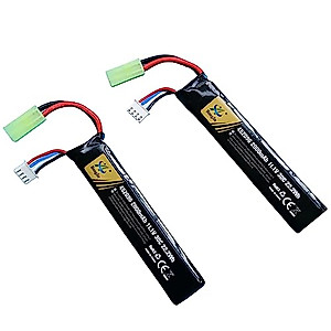 XDJXWJN 2pcs X 2000mAh 30C 11.1V Lipo Airsoft Battery with Mini Tamiya Connector for Airsoft Model Airsoft Rifle