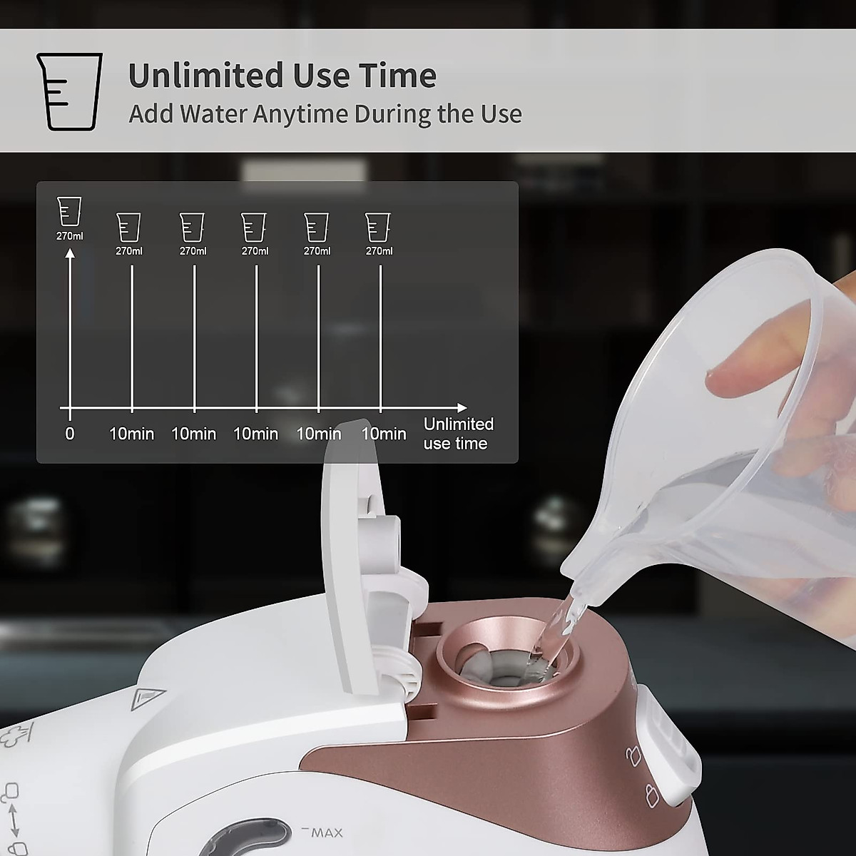 Handheld Steam Cleaner, Handheld Steamer for Cleaning, with Steam Lock Button for Hands-free Steaming, Continuous Steam with Unlimited Use Time, 120℃, for Home Furniture Upholstery Sofa Grout Tile