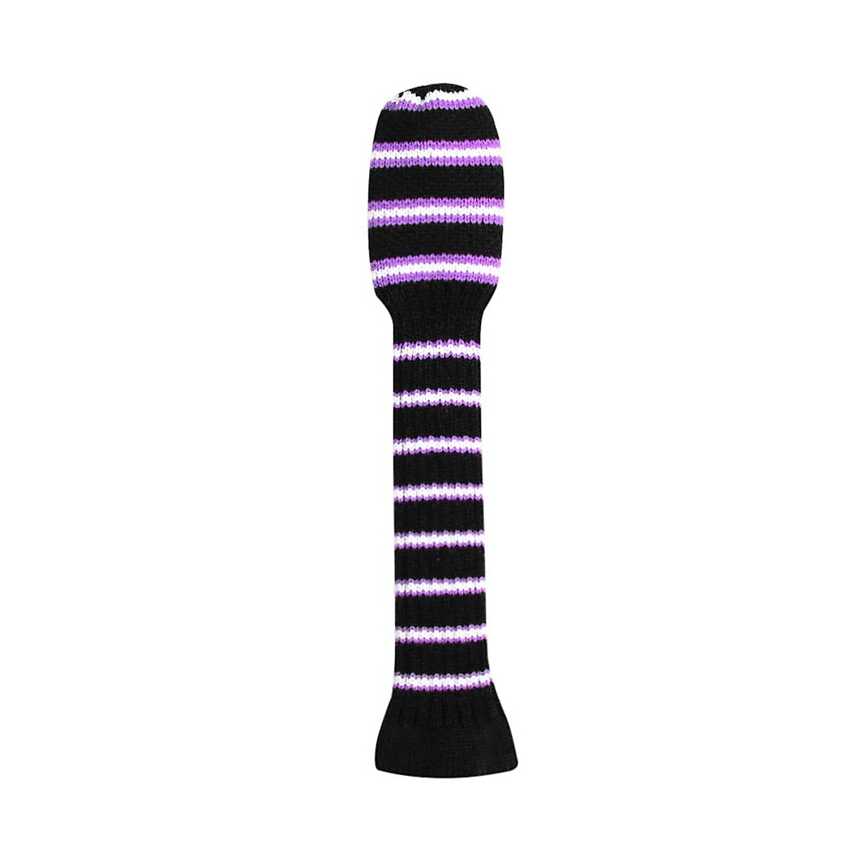 Scott Edward Knit Hybrid Golf Club Covers Fits Hybrids/UT Classical Fine Stripes with Long Neck Funny and Fresh Colors (Black Purple Fine Stripes)