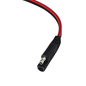 ZCZQC SAE Connector 10AWG SAE Power Socket Sidewall Port SAE Cable with 4 Screws for Solar Generator Battery Charger