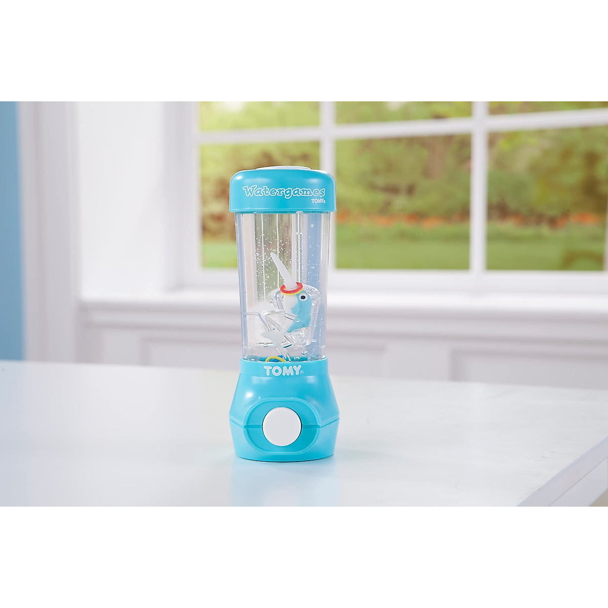 Classic TOMY Handheld Water Game - Kids Ring Toss Style Arcade Games - Kids Travel Activities and Car Games - Handheld Game for Kids Road Trip Essentials - Dolphin