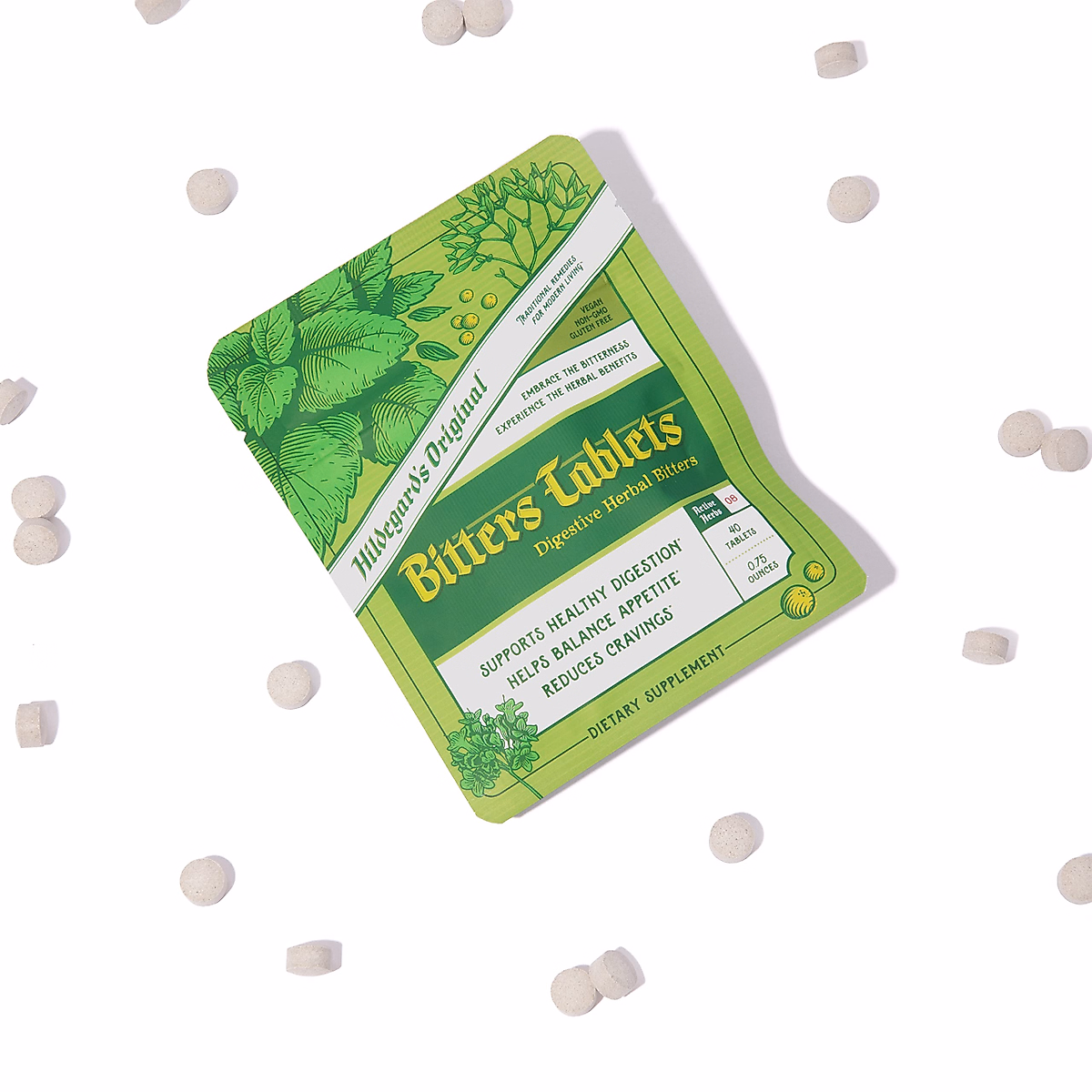 Hildegard's Original Bitters Tablets: Herbal Remedy for Fasting Support, Kidney Liver Cleanse Detox & Repair, Heartburn, & Digestion Supplements