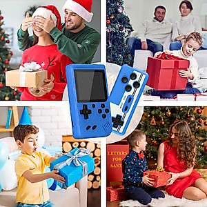 Handheld Game Console, Retro Game Console Mini Arcade Machines Built-in 800 Classical FC Games, Support Connecting TV & 2 Players, Ideal Gift for Kids & Lovers(Blue800 Games)