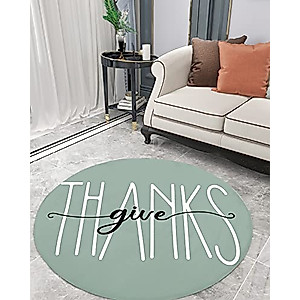 Thanks Fall Area Runner Rug for Bedroom Living Room Bathroom Kitchen Hallway Office,Washable Fluffy Patio Carpet Outdoor Indoor Bath Door Desk Floor Mat,Happy Thanksgiving Harvest Autumn Holiday 3FT