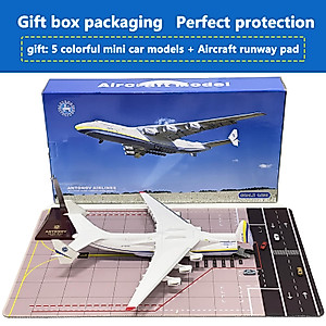 Mahfisj 1:200 Scale AN225 Model Airplane，Openable Cabin, 17-inch Length, Resin Aircraft Model Toy for Gifts and Collections (an225-1)