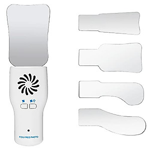 Yuland Dental Electric LED Photography Mirror Automatic Defogging Imaging Occlusal Reflector Mirror, Wireless Charger & Fan with 4 Interchangeable Mirrors, FBA Shipment