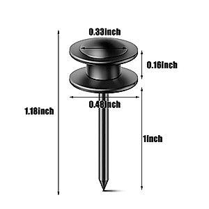 Hotop 25 Pieces Double Headed Picture Hangers Nails Small Head Hanging Nails Picture Photo Hanging Hook Pins Decorative Nail Hook Hangers for Home Office School (Black), as shown