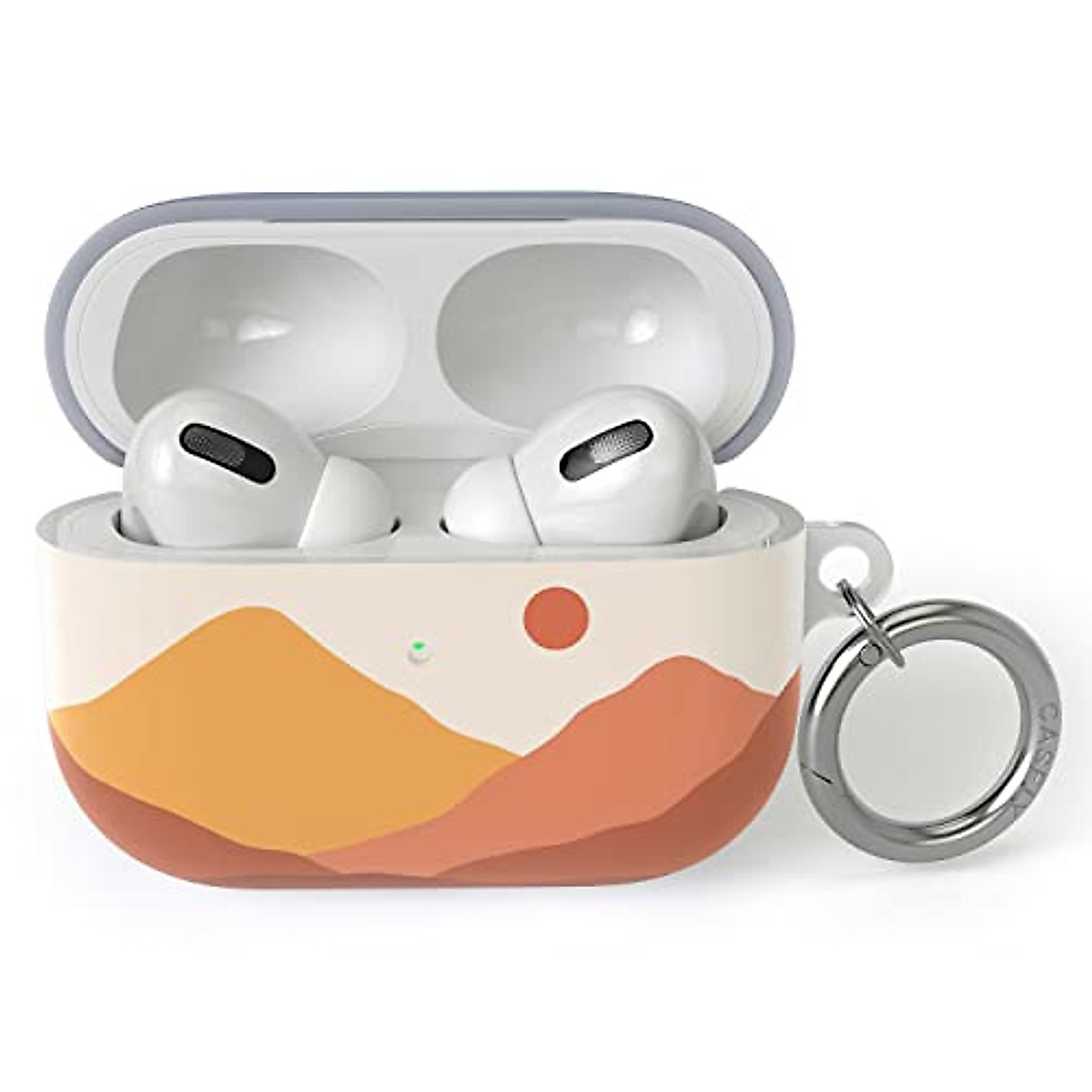 Casely Case Compatible with AirPods Pro | Opposites Attract | Day & Night Colorblock Mountains AirPods Case