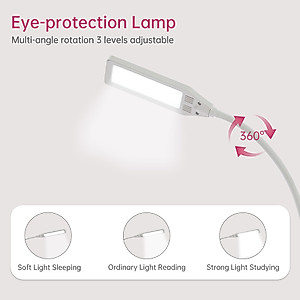 Real Relax Kids Desk and Chair Set, Height Adjustable Children's School Study Writing Tables with Tilt Desktop, LED Light, Storage Drawer, Metal Hook, Book Stand, Pink