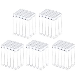Merkunis 250 Pcs Test Tubes Clear Plastic Test Tubes with Caps 16 x 100 mm (10 ml) Test Lab Tubes for Scientific Experiments, Scientific Themed Party Supplies, Plant Propagation, Spice Seed