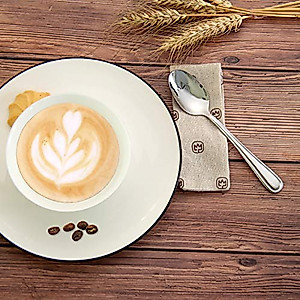 HISSF Teaspoons Stainless Steel 18/0 Tea Spoons 6 Pcs, 6.29 Inches For Home, Kitchen Restaurant, Slilver