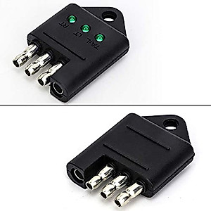 TIROL 4 Pin Trailer Tester Connector Trailer Wiring Tester 4-Pin Straight Trailer Light Wire Circuit Tester Car Accessories