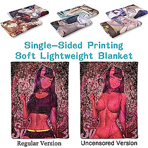 itakkaito Fleece Blanket (Hentai Waifu Ahegao Sexy Big Oppai Boobs) Plush Throw Fuzzy Super Soft Microfiber Flannel Blankets for Couch, Bed, Sofa Warm and Cozy for All Seasons