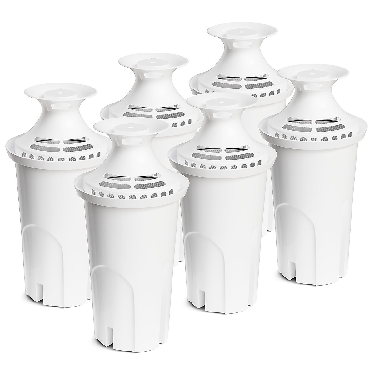 Water Filter Replacement for Brita Water Pitchers and Dispensers, Classic 35557, OB03, Mavea 107007, Reduce Chlorine and Bad Taste, BPA free, Pack of 6