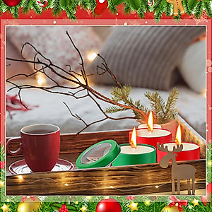 Tandefio Christmas Candle Tin Cans Set Holiday Candle Tins 2 oz with Lids Candle Jars for Making Candles Round Containers for Candles Party Favors DIY(120 Pcs)