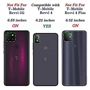 T-Mobile TCL Revvl 4 Case, with 3 Pcs Tempered Glass Screen Protector, Built-in Ring Kickstand and Magnetic Car Mount Shockproof Dropproof Defend Armor Rugged Case for T-Mobile Revvl 4 - Blue