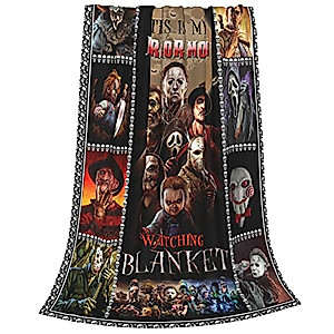 Halloween Blanket Horror Movie Scary Character Ultra-Soft Micro Fleece Blanket (50"X40")