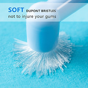 6 Pcs Tufted Toothbrush Interspace Brush End-tuft Tapered Toothbrush Soft Trim Toothbrush Wisdom Gap Toothbrush for Orthodontic Braces Bridges Line and Detail Cleaning