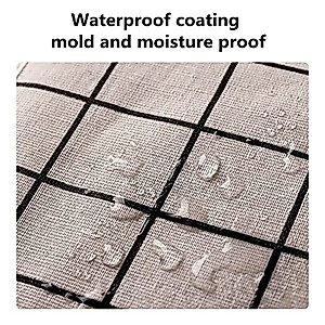 FYY Wall Hanging Storage Caddy Bag, Waterproof Over The Door Closet Organizer Basket with Hook Cotton Linen Storage Caddy Basket Pouch Bag for Bedroom Bathroom Living Room White