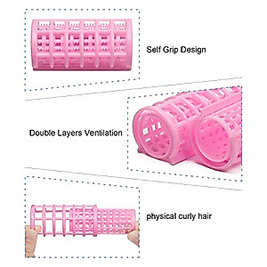 Ahier Hair Roller, 20 Pack Self Grip Roller, 4 Kinds Hairdressing Curlers for DIY or Hair Salon (Barrel type) (Barrel type)