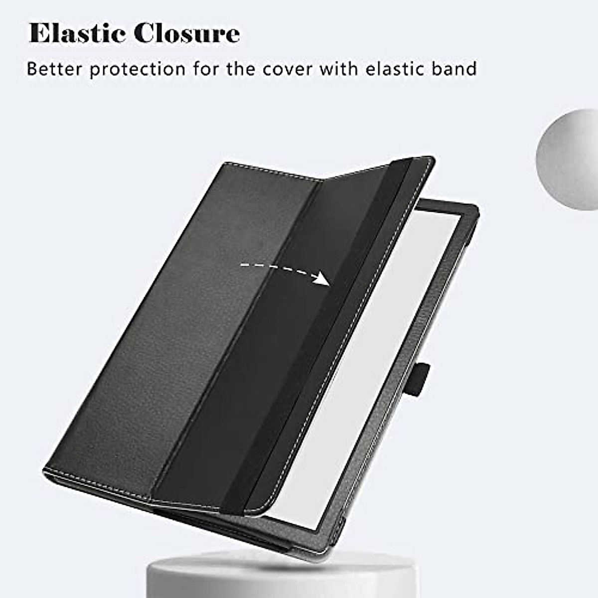 LiuShan Compatible with BOOX Tab Ultra case,BOOX Tab Ultra C Pro case,PU Leather Slim Folding Stand Cover for 10.3" BOOX Tab Ultra/BOOX Tab Ultra C Pro/BOOX Tab Ultra C ePaper Tablet,Black