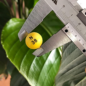 Yuanhe Deluxe Bingo Game Set - 6 Inch Metal Cage with Calling Board, 5 Shutter Slide Cards, 75 Colored Balls, for Large Group Games