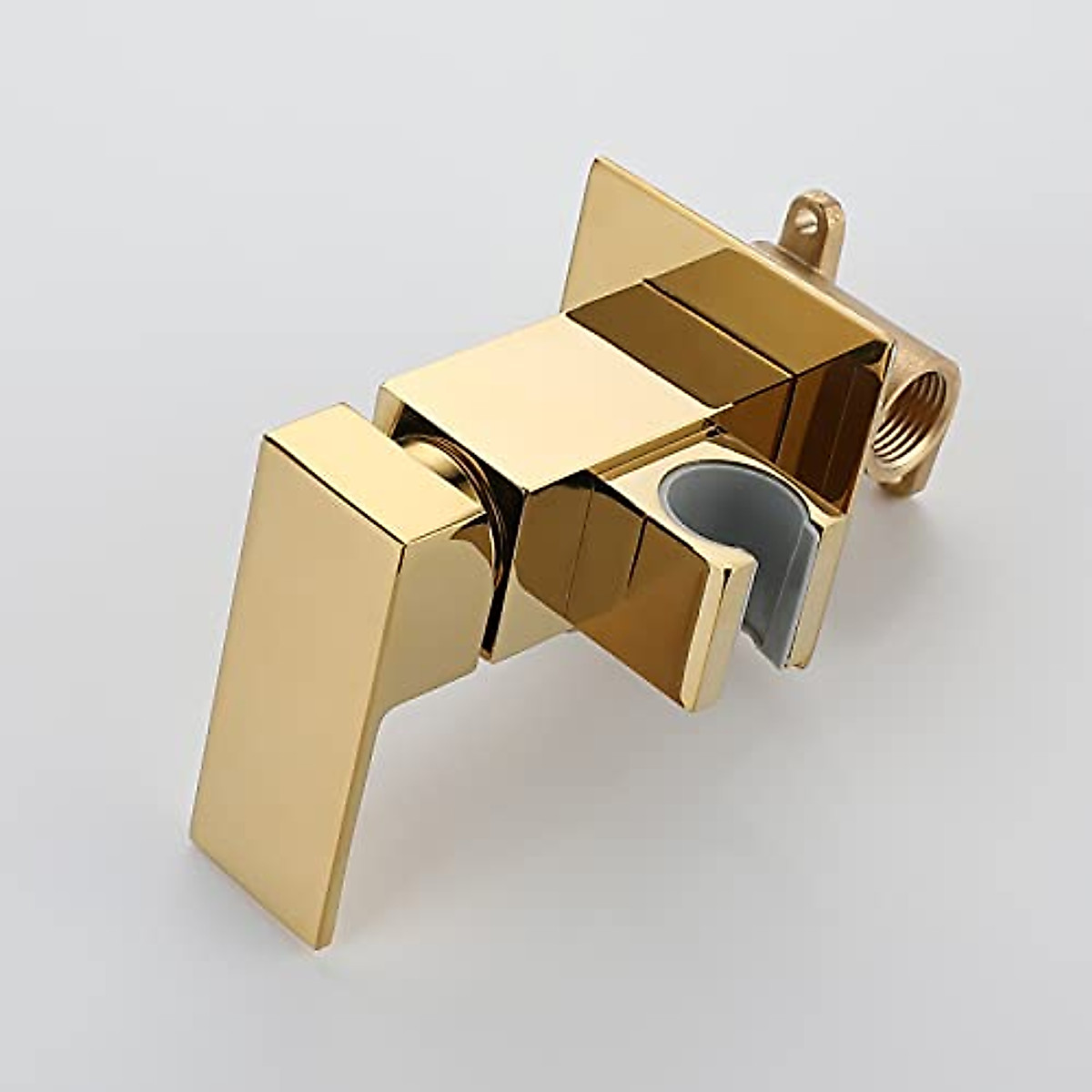 MINJING Handheld Bidet Sprayer for Toilet, Titanium Gold Cloth Diaper Sprayer Kit Wall Mounted Brass Bidet Sprayer Set Single Handle Toilet Bidet Sprayer Kit with 150cm Shower Hose,Square