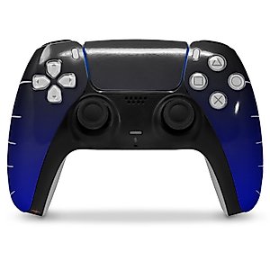 WraptorSkinz Skin Wrap compatible with Sony PS5 DualSense Controller Smooth Fades Blue Black (CONTROLLER NOT INCLUDED)