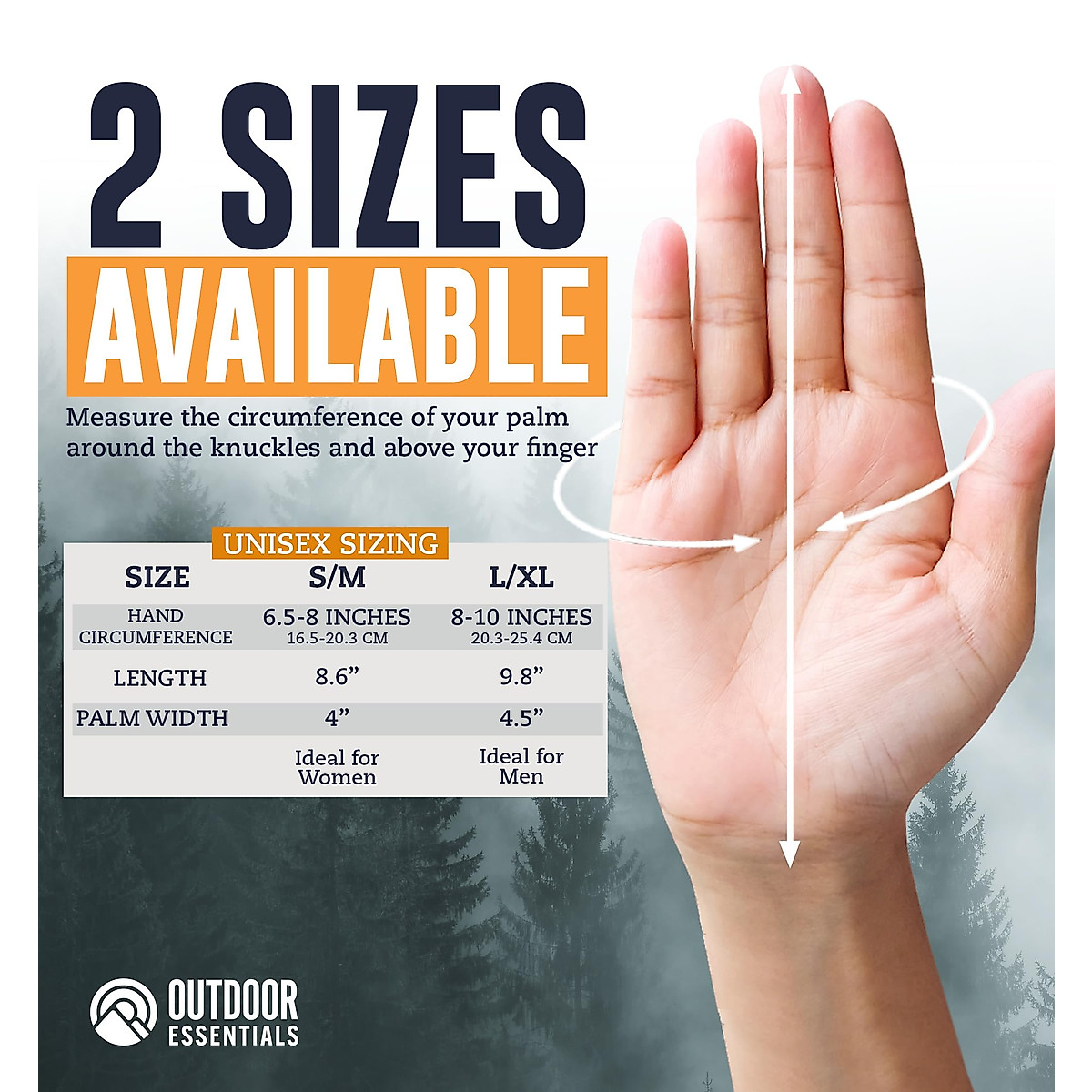 OutdoorEssentials Fingerless Winter Gloves Convertible Mittens for Men & Women - Warm Knit Flip Top Wool Mitten Gloves