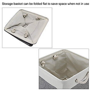 Patioer Large Fabric Storage Cubes 13X13 Foldable Cube Storage Bins Organizer Set of 3 Shelf Baskets with Sturdy Cotton Carry Handles for Baby Nursery Closet Shelves Organization