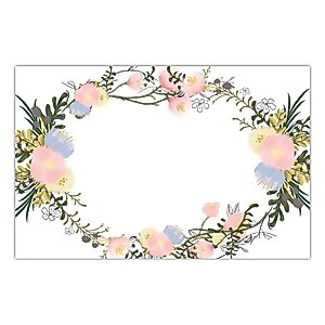 DB Party Studio 25 Pack Paper Place Mats for Baby Bridal Shower Graduation Birthday Parties Delicate Greenery & Floral Blooms Placemats Easy Cleanup Disposable Guest Table Settings Decor 17" x 11"