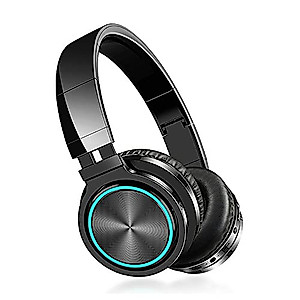 SLuB Wireless Headphones Over Ear Wireless Bluetooth Headphones Foldable Headphones 24H Playback Time CVC8.0 Microphone and Detachable Cable, Suitable for Adult, Child, TV, Travel, Home Office