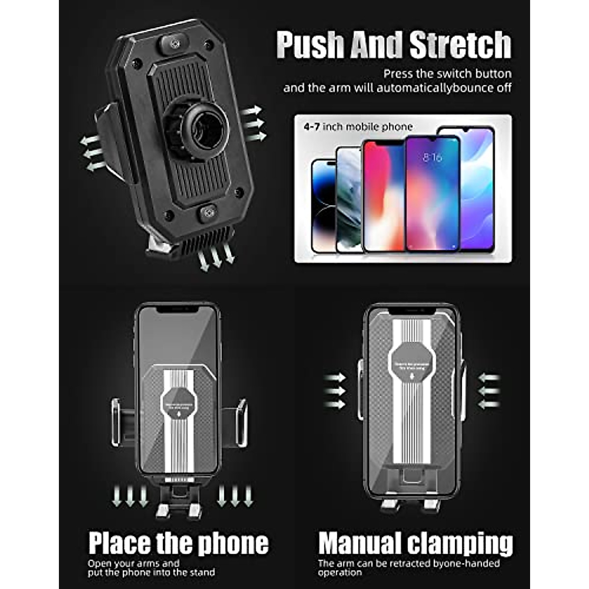 2023 New Sucker Car Phone Holder - Universal Phone Mount Dashboard Windshield Window Cell Phone Mount Super Adsorption Phone Holder with Robot Arm Car Phone Holder Automobile Fit for iPhone Smartphone