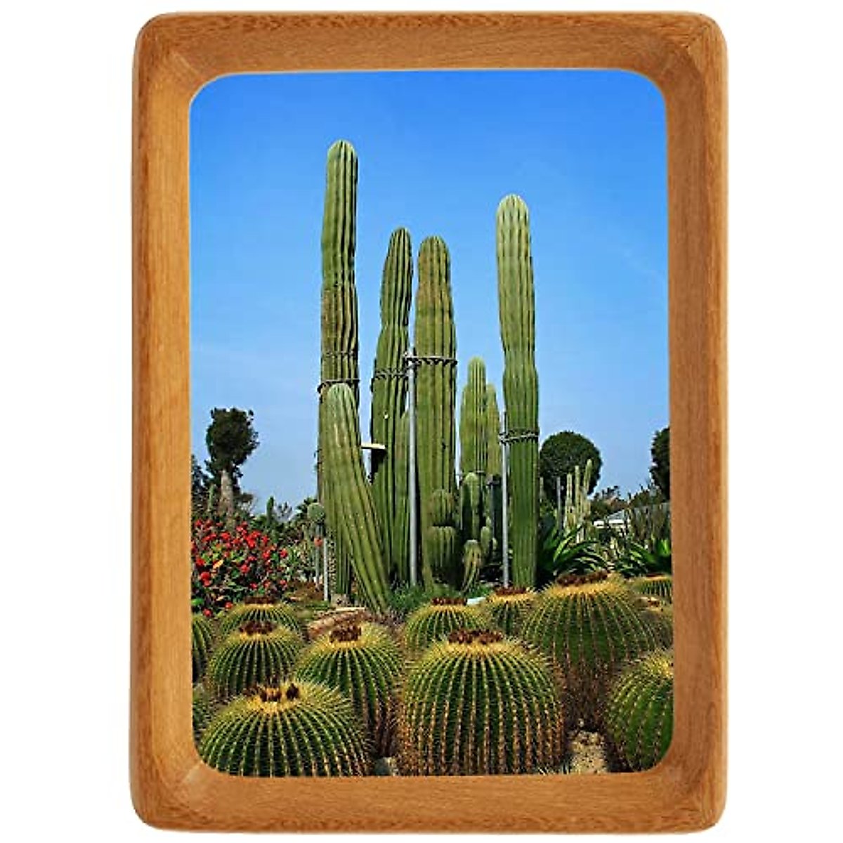 Natural Wood Photo Frames Inspired Tabletop Picture Frame with Mat, Vertical or Horizontal Display (Teak, 4x6 matted to 3x5)