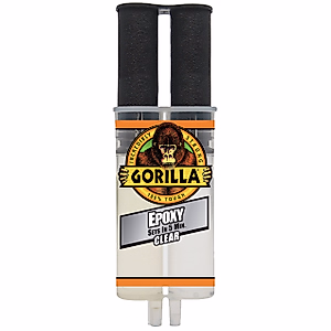 Gorilla 2 Part Epoxy, 5 Minute Set, .85 Ounce Syringe, Clear, (Pack of 6)
